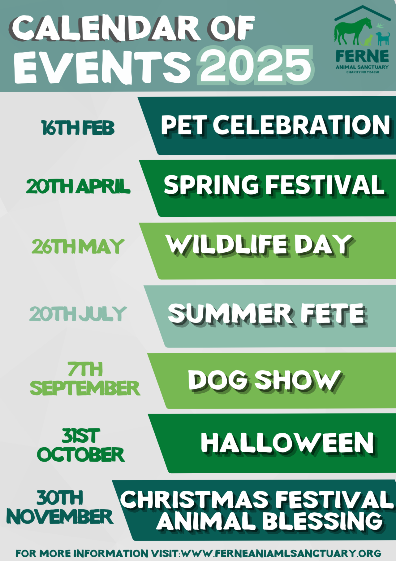 Events and What's On | Ferne Animal Sanctuary
